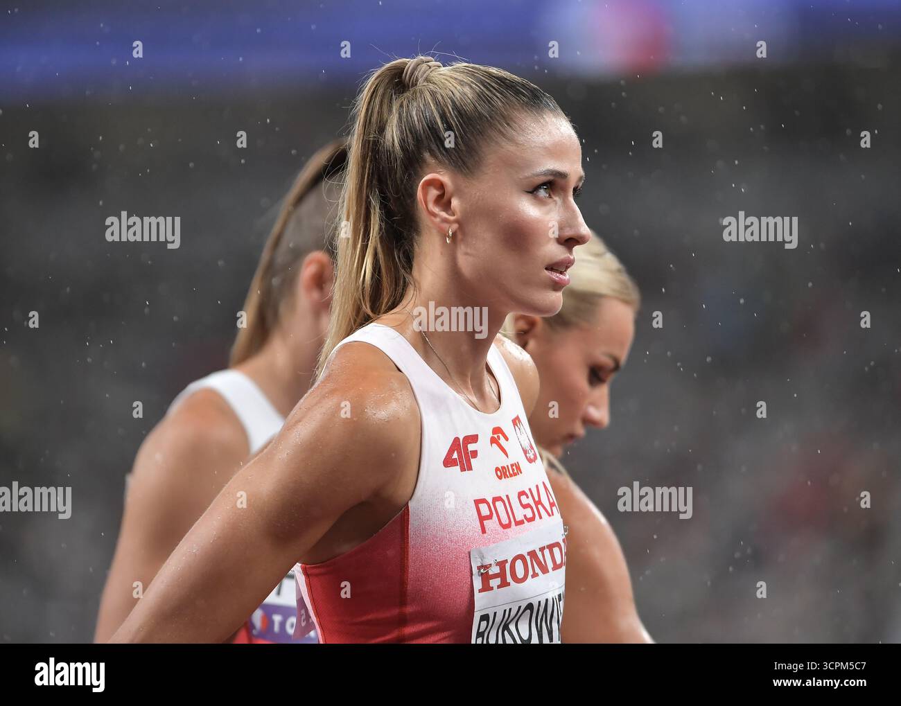 Natalia Bukowiecka of Poland competing in the 4x400m women’s relay ...