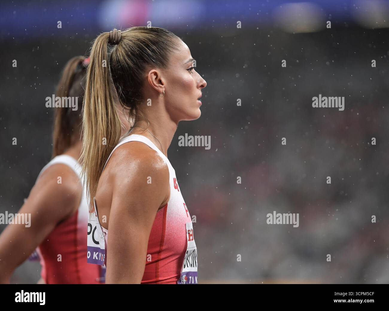 Natalia Bukowiecka of Poland competing in the 4x400m women’s relay ...
