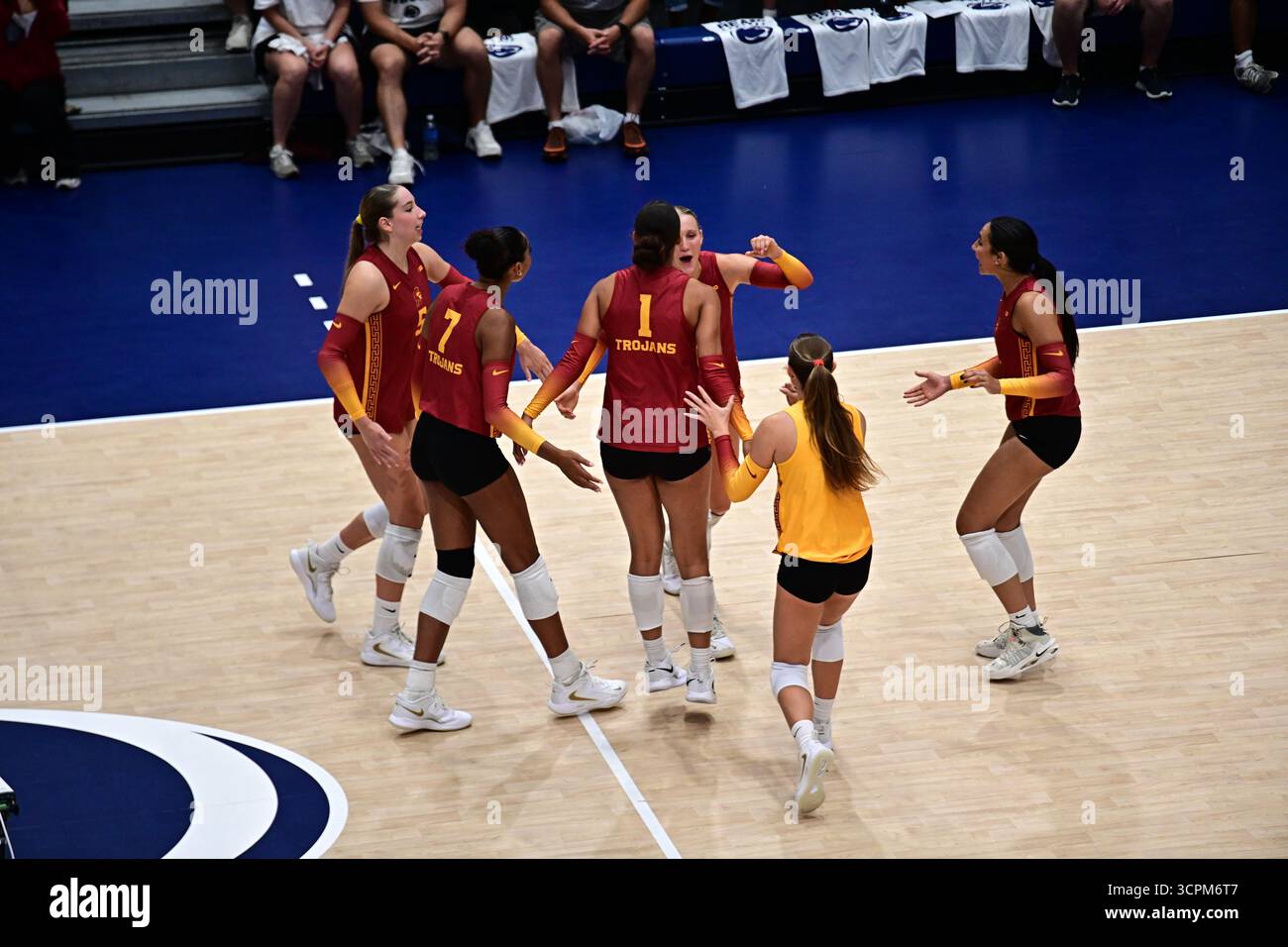 Southern California's setter Reese Messer (3) reacts during an NCAA ...