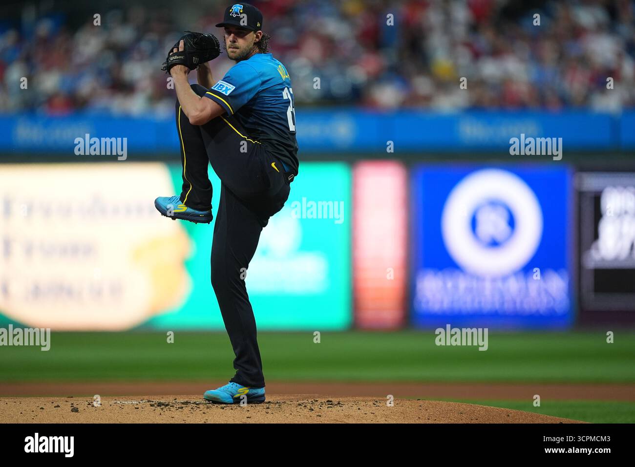 Philadelphia Phillies pitcher Aaron Nola in action during a baseball ...