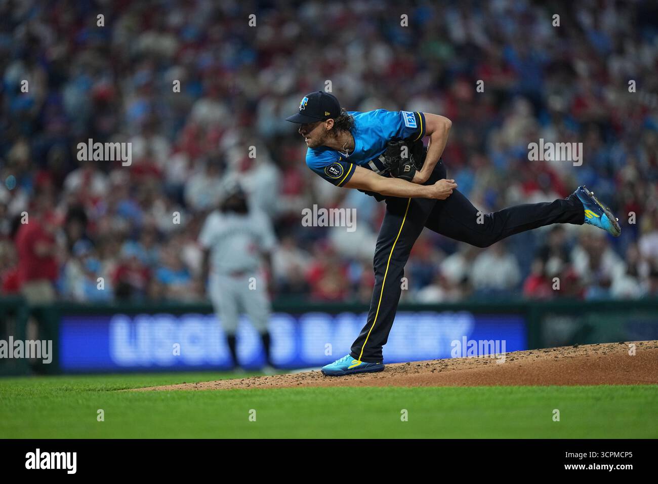 Philadelphia Phillies pitcher Aaron Nola in action during a baseball ...