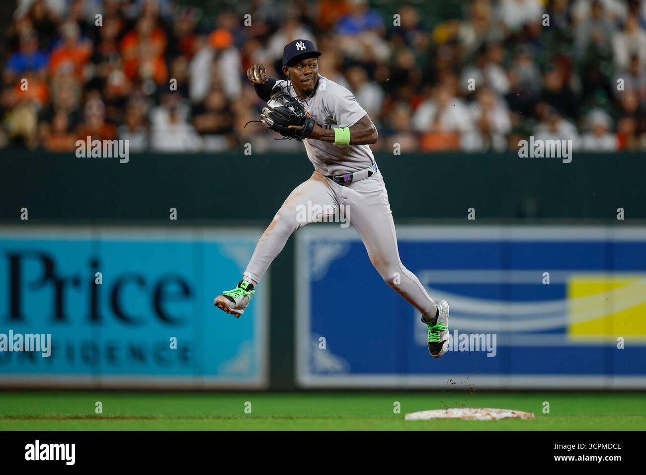 Jazz Chisholm Jr. #13 of the New York Yankees throws the ball during a ...