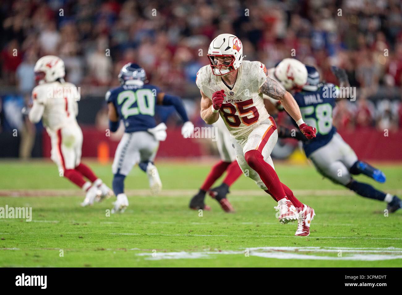 Arizona Cardinals tight end Trey McBride (85) runs during a NFL ...