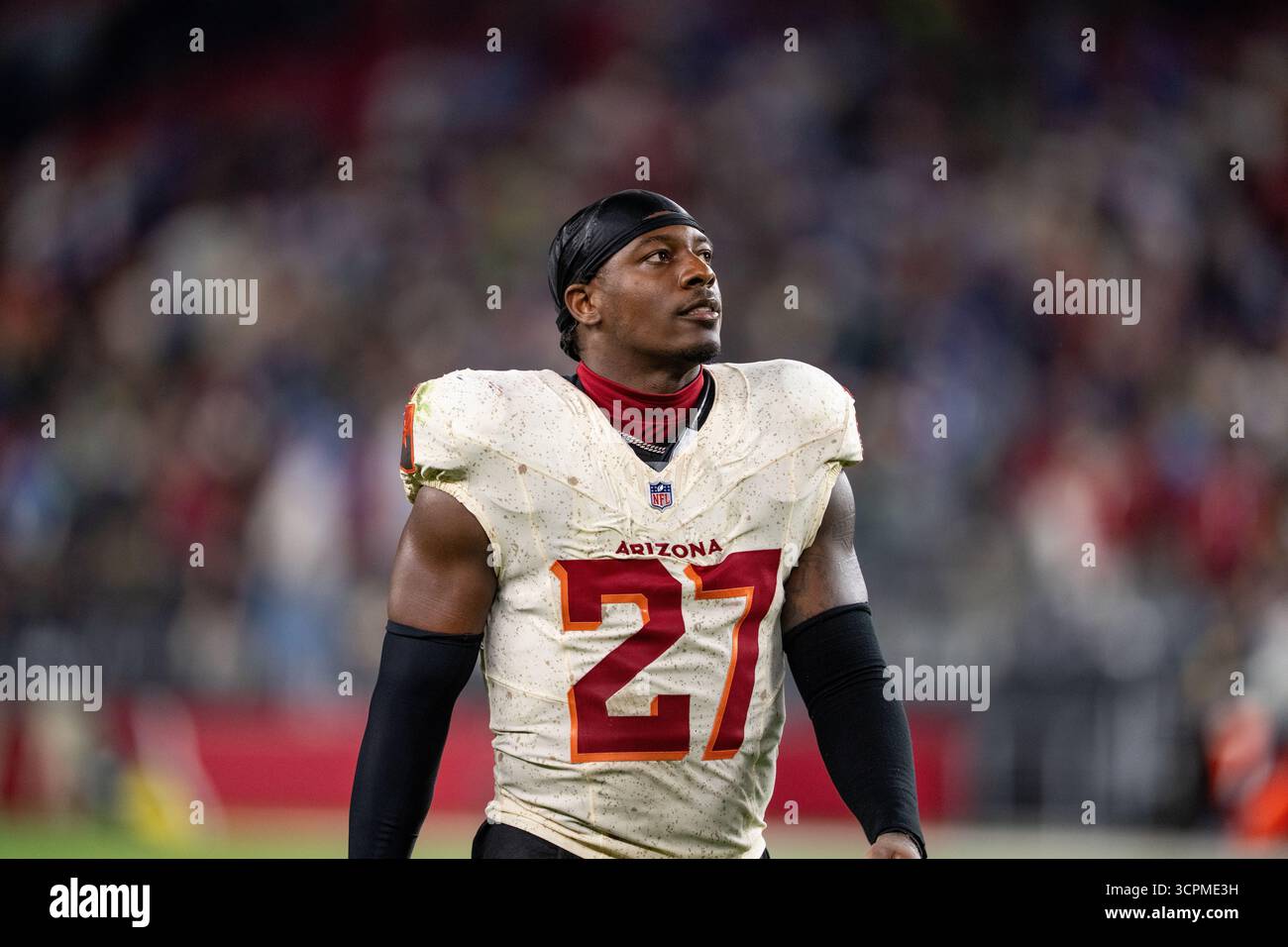 Arizona Cardinals linebacker Akeem Davis-Gaither (27) walks off the ...