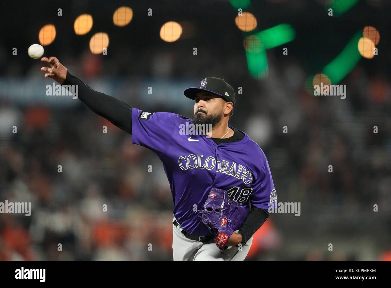 Colorado Rockies pitcher Germán Márquez throws against the San ...