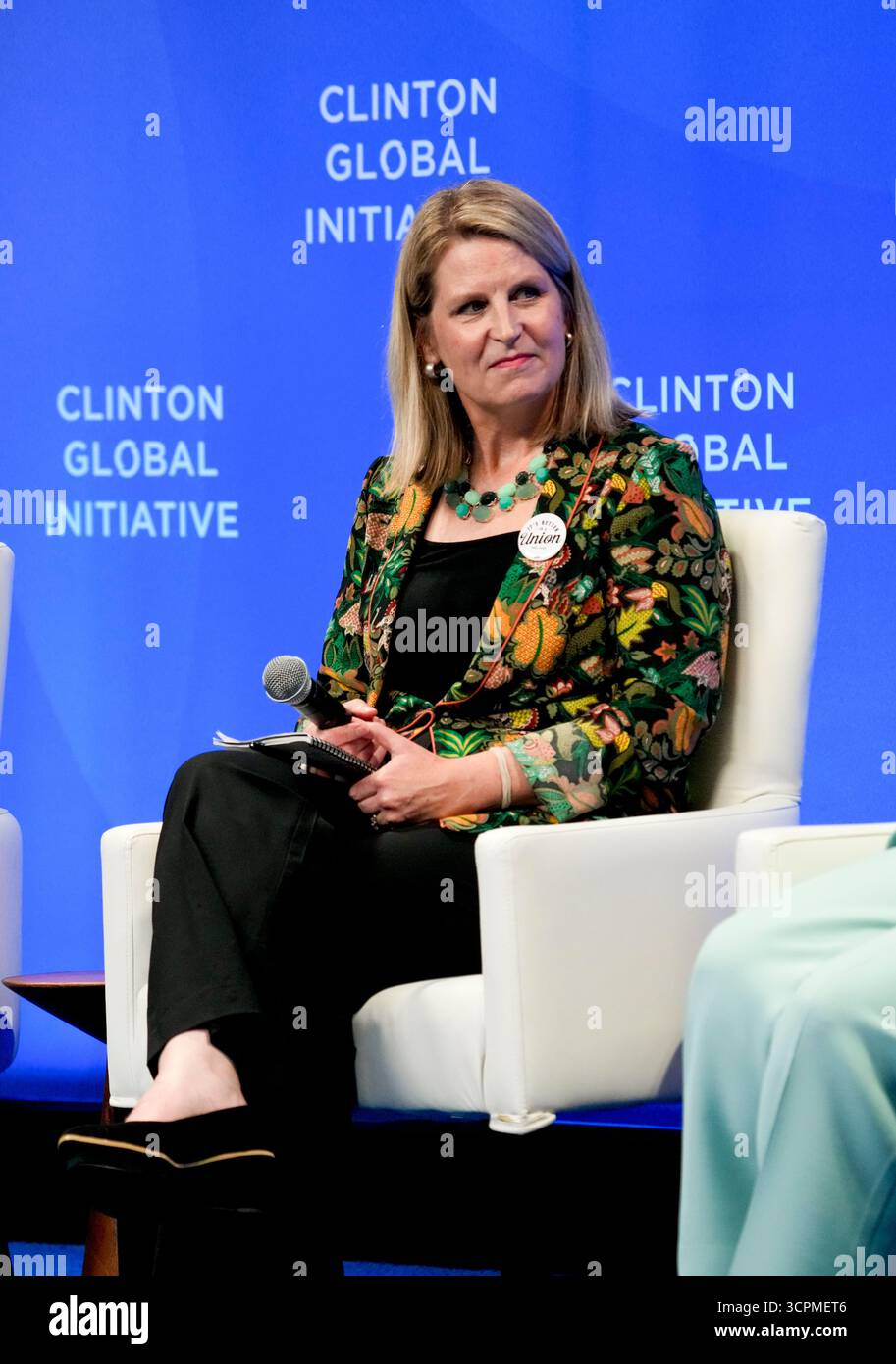 Liz Shuler President AFLCIO during the 2025 Clinton Global Initiative ...