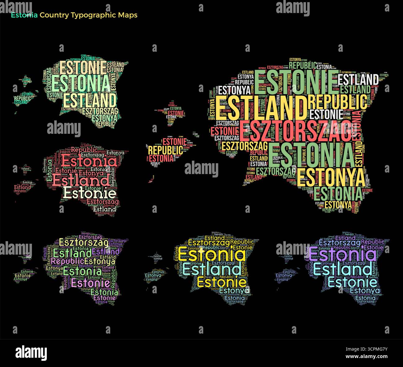 Estonia travel concept map Stock Vector Images - Alamy