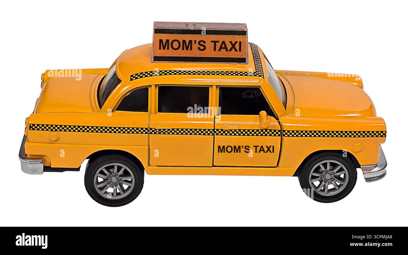 Mom's taxi for driving the kids around shown by a taxi with mom's label ...