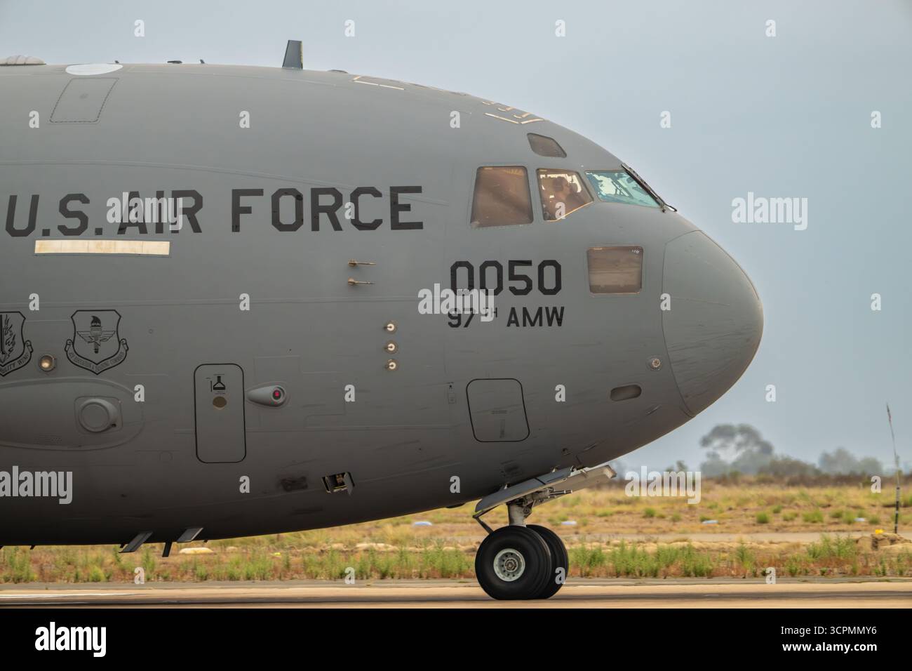 A USAF C-17 Globemaster III aircraft, of the 97th Air Mobility Wing ...