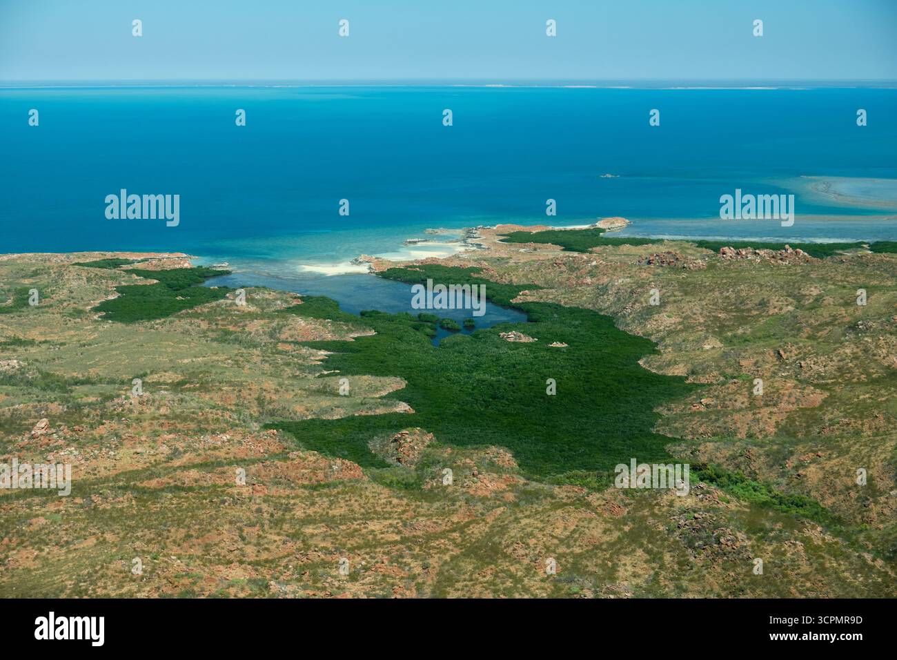 Aerial view of the Buccaneer Archipelago between One Arm Point and the ...