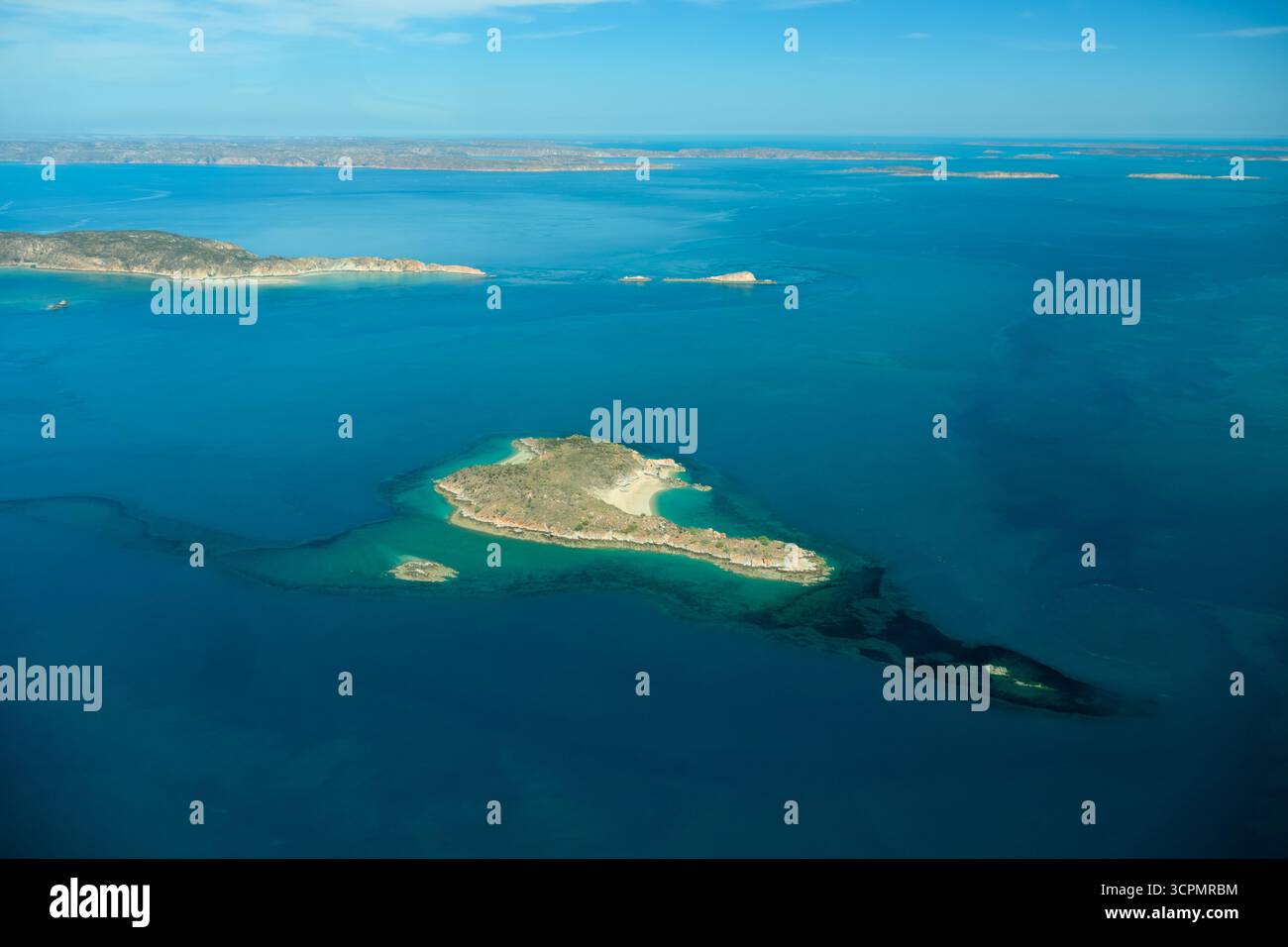 Aerial view of the Buccaneer Archipelago between One Arm Point and the ...