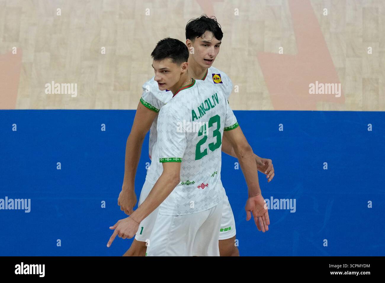 Bulgarian brothers Simeon Nikolov, back, and Aleksandar Nikolov during ...