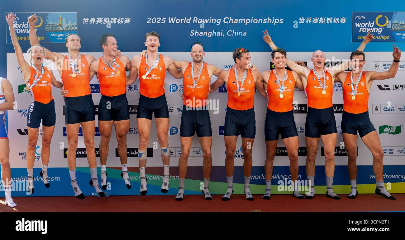 SHANGHAI - Eli Brouwer, Finn Florijn, Jan van der Bij, Jorn Salverda, Mick Makker, Pieter van ...