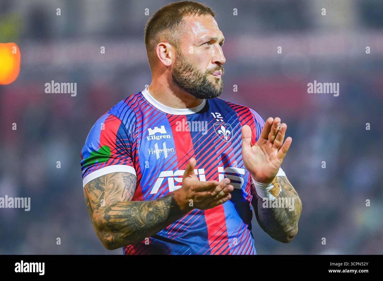 LEIGH, ENGLAND - September 26: Josh Griffin of Wakefield Trinity pre ...