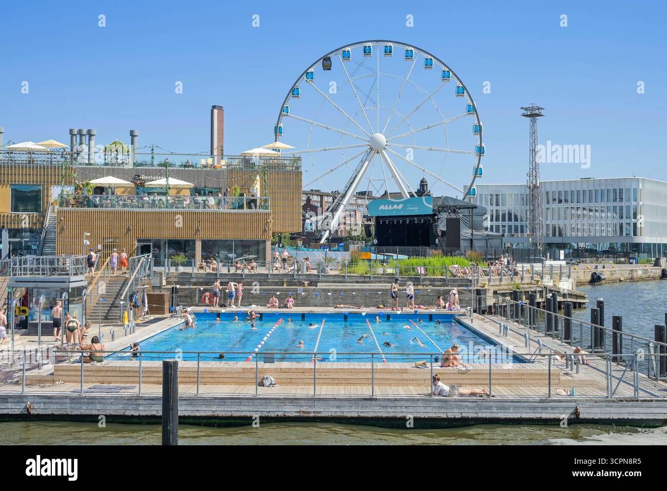 Schwimmbad Allas Sea Pool, Allas Restaurant, Riesenrad SkyWheel ...
