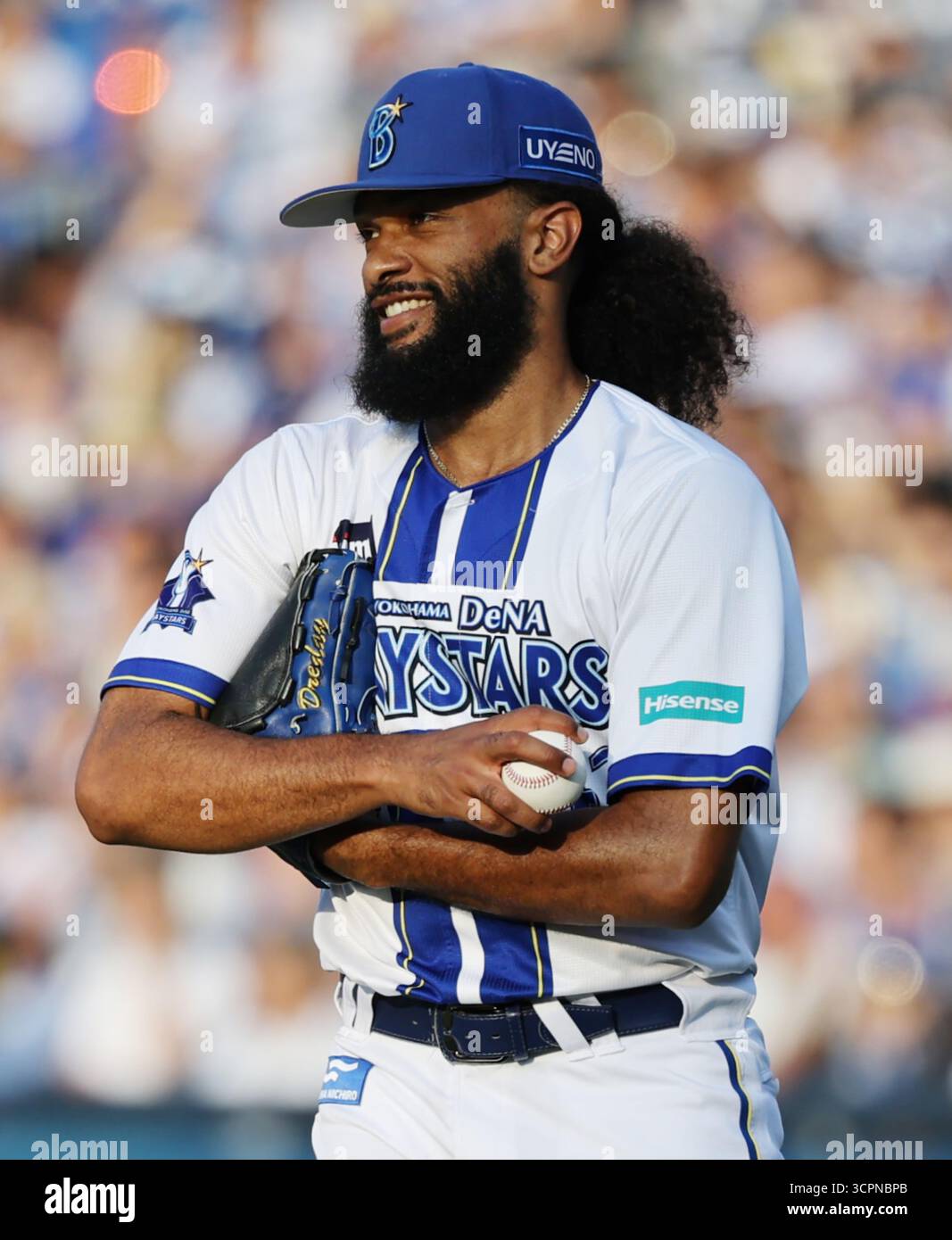 Yokohama DeNA Baystars starting pitcher Andre Jackson of the United ...