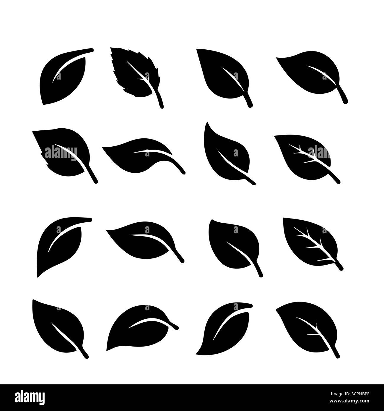 Vector set big green Black and White Stock Photos & Images - Alamy