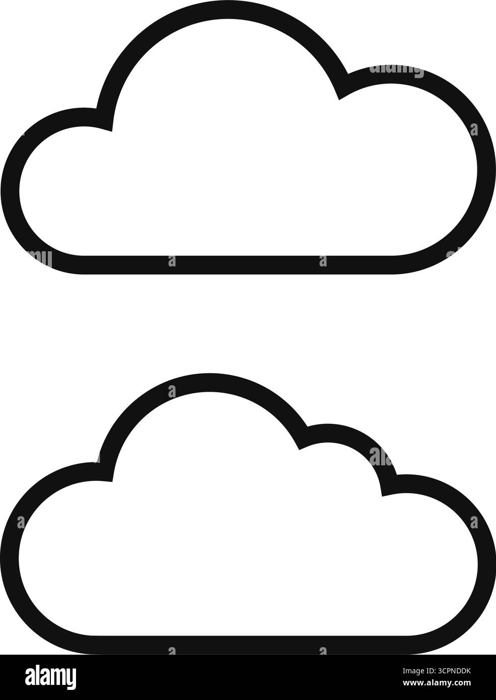 Cloud sky flat style Black and White Stock Photos & Images - Alamy