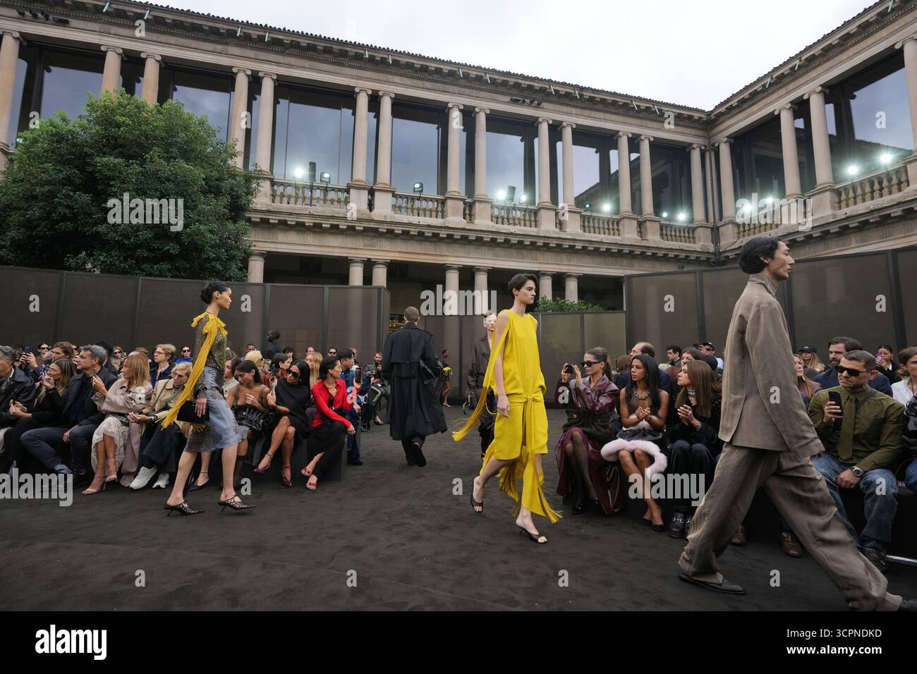 Models wear creations part of the Ferragamo women's Spring-Summer 2026 ...