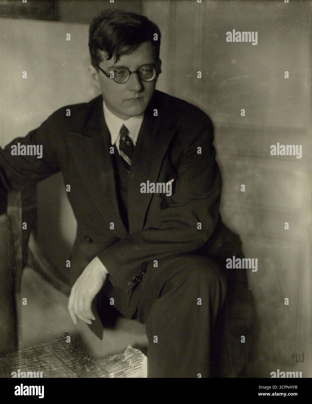Portrait of the composer Dmitri Shostakovitch (1906-1975). Museum ...
