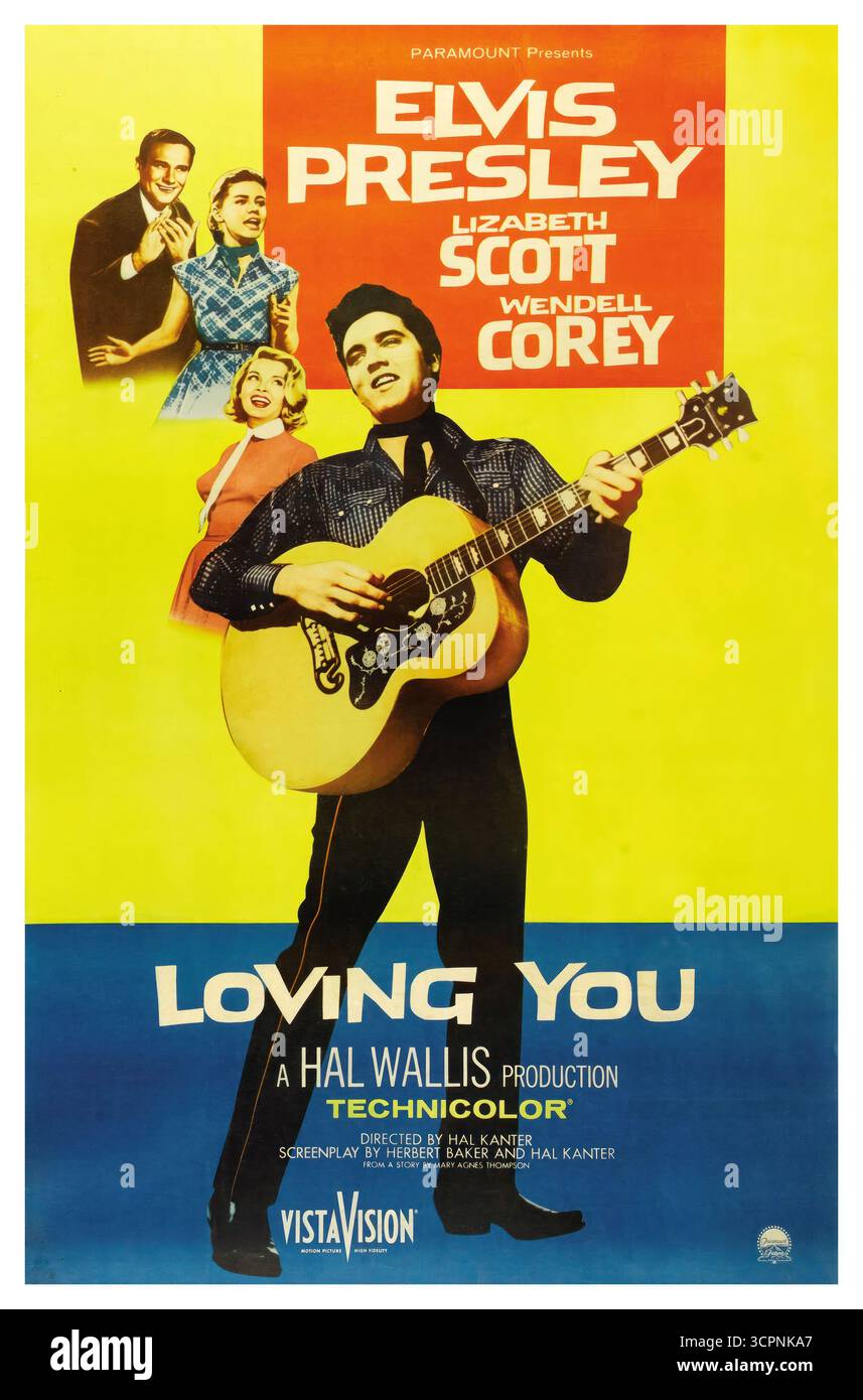 ELVIS PRESLEY in LOVING YOU (1957), directed by HAL KANTER. Credit ...