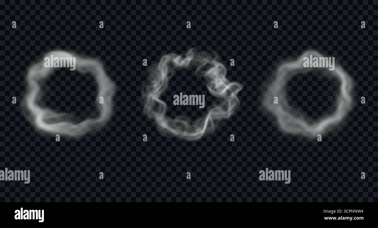 Realistic white smoke puff hi-res stock photography and images - Alamy