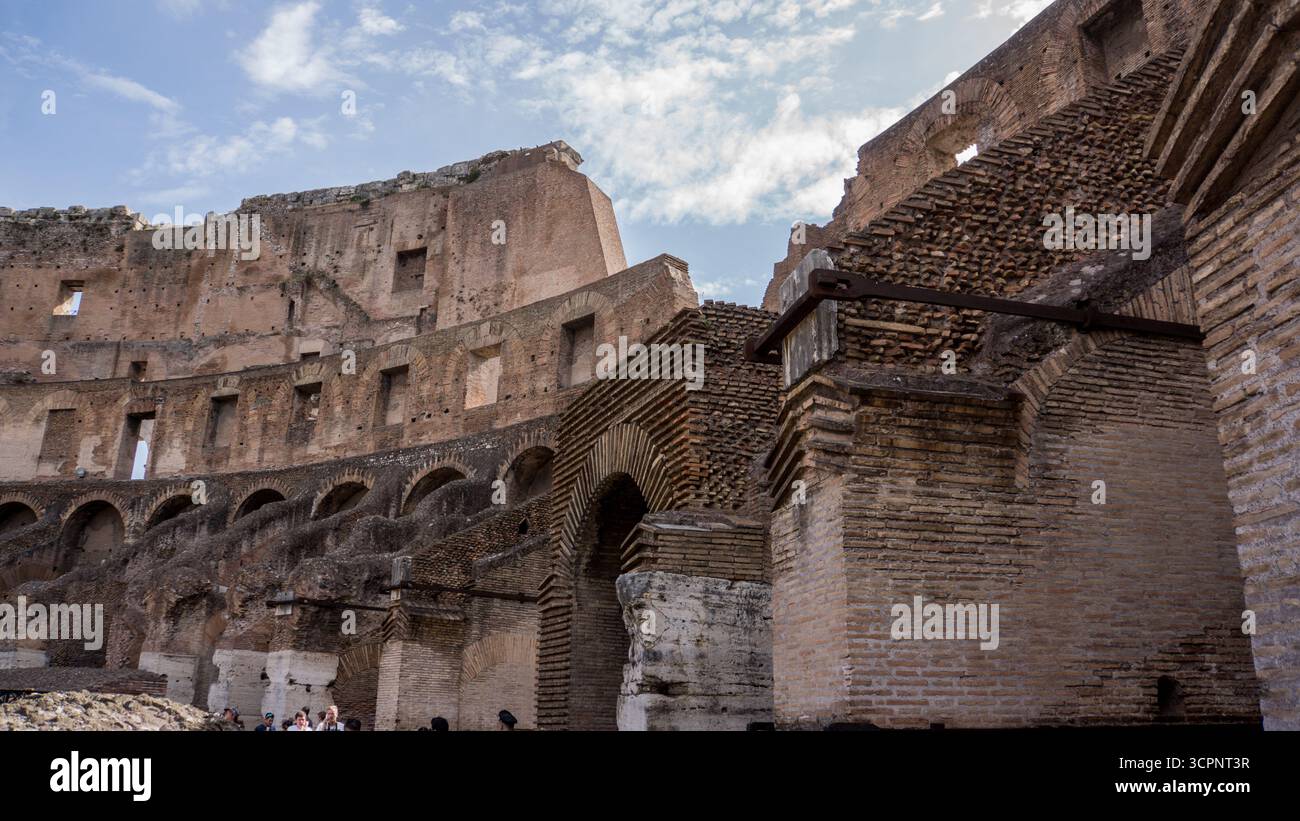 Roman Colosseum inside and underground chambers Stock Photo - Alamy
