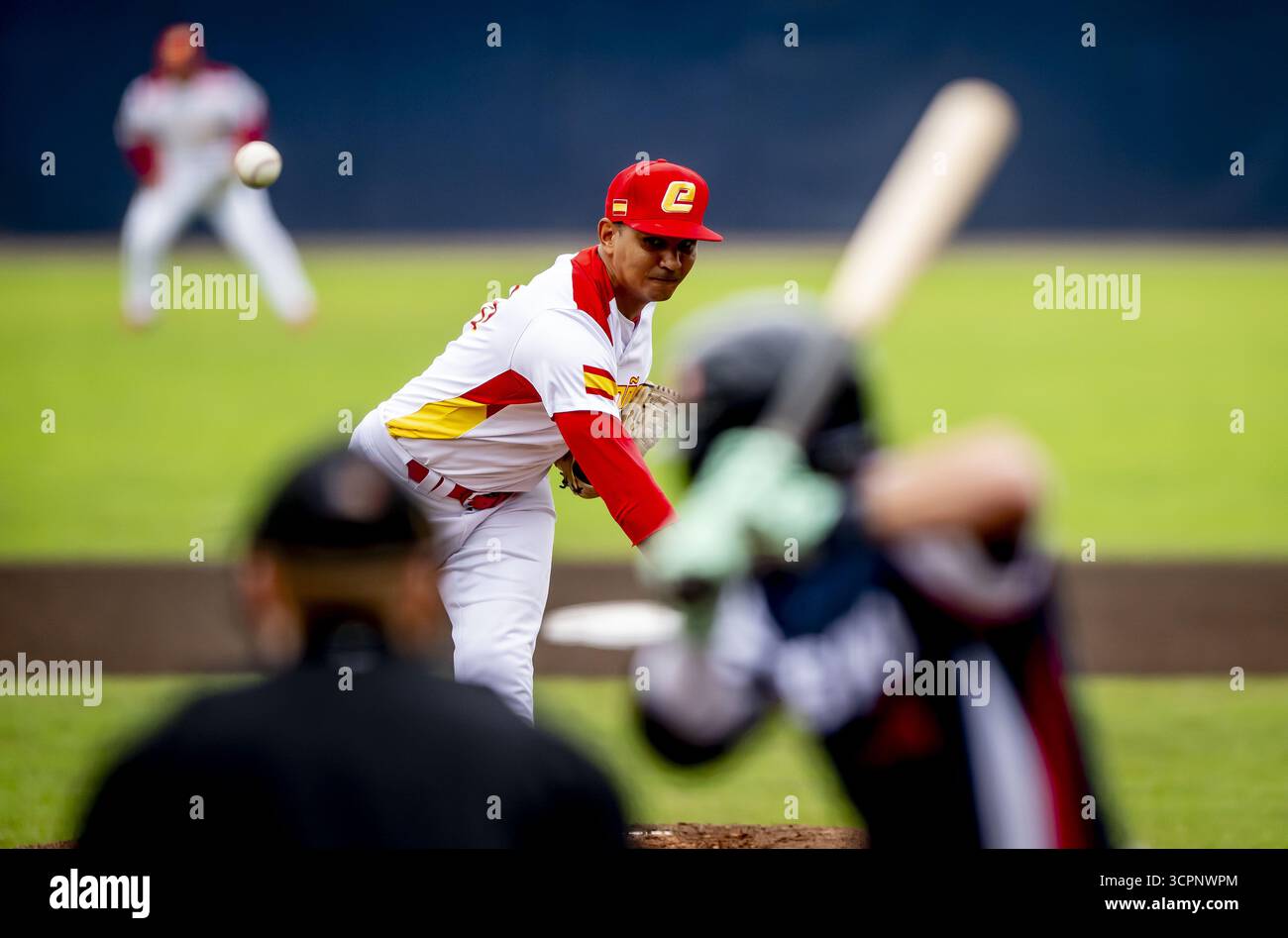 ROTTERDAM - Spanish baseball player Balboa Jorge in action against the ...
