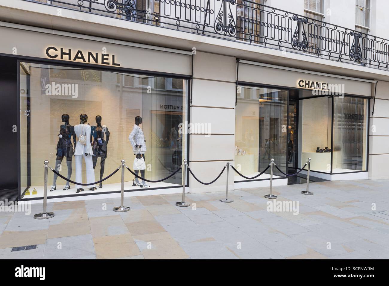 Chanel luxury boutique storefront with mannequins. London, UK, 21 May ...