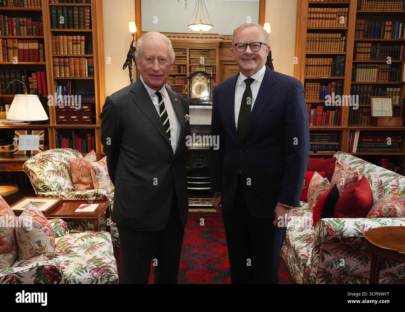 Britain's King Charles III during an audience with Australian Prime ...