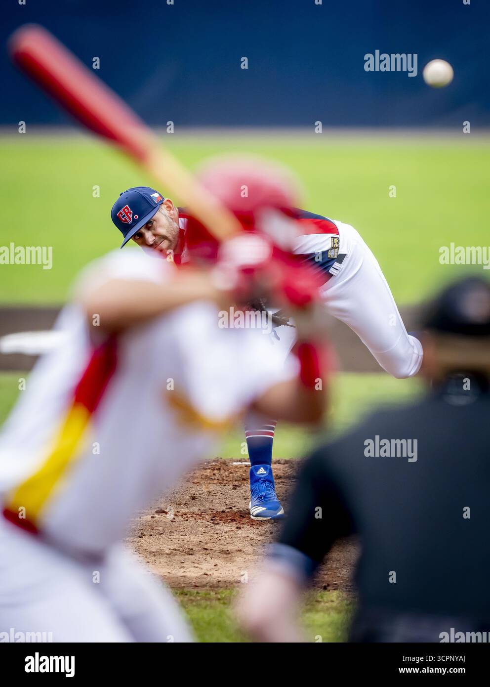 ROTTERDAM - Czech Republic baseball player Barto Jeffrey in action ...