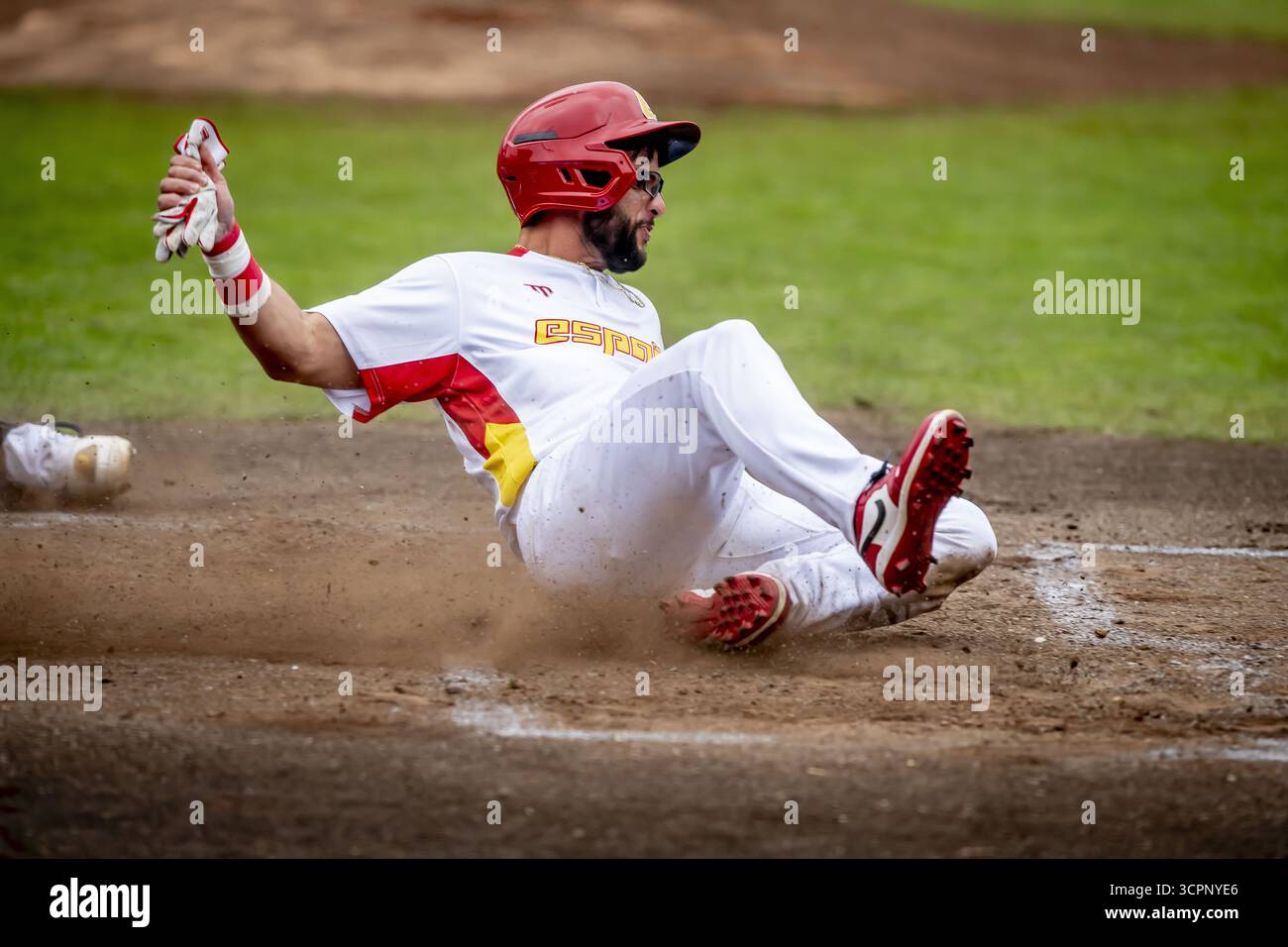 ROTTERDAM - Baseball player Ustariz Jesus of Spain in action against ...