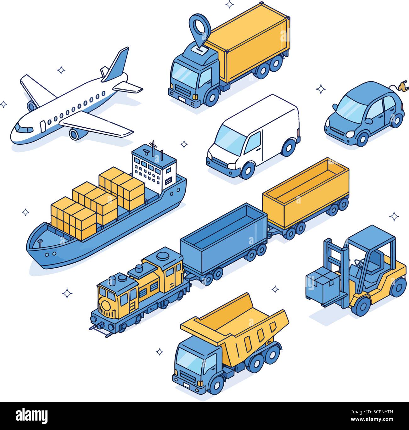 Container vehicles transport goods Stock Vector Images - Alamy