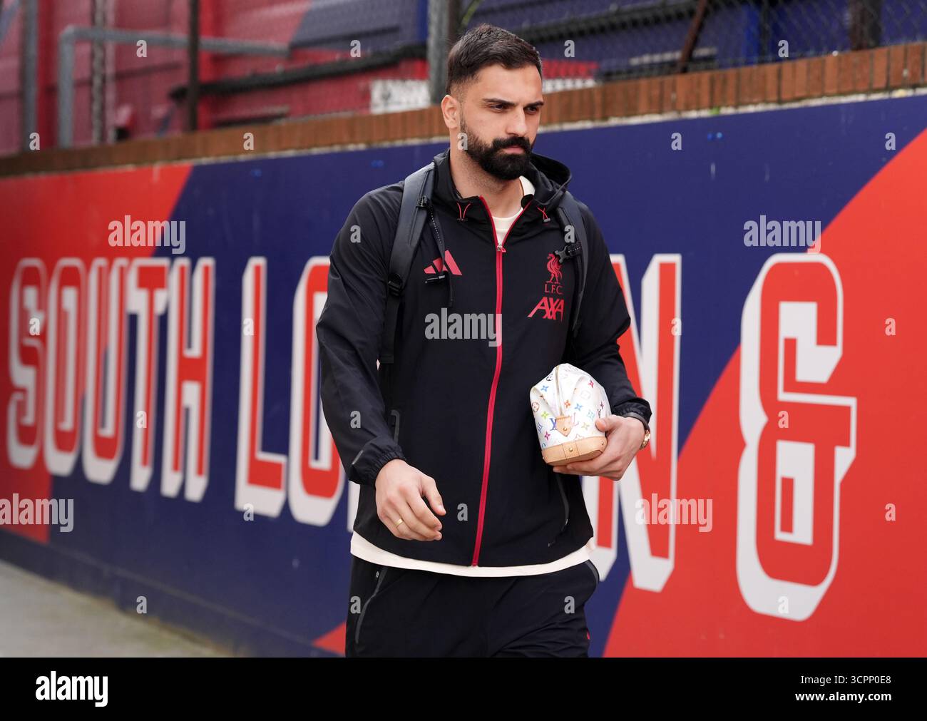 Liverpool goalkeeper Giorgi Mamardashvili arrives for the Premier ...
