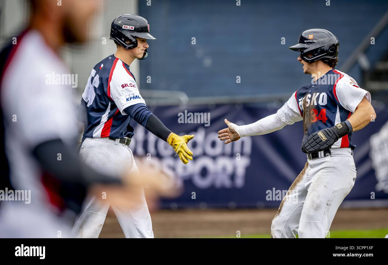 ROTTERDAM - Czech Republic baseball player Escala William in action ...