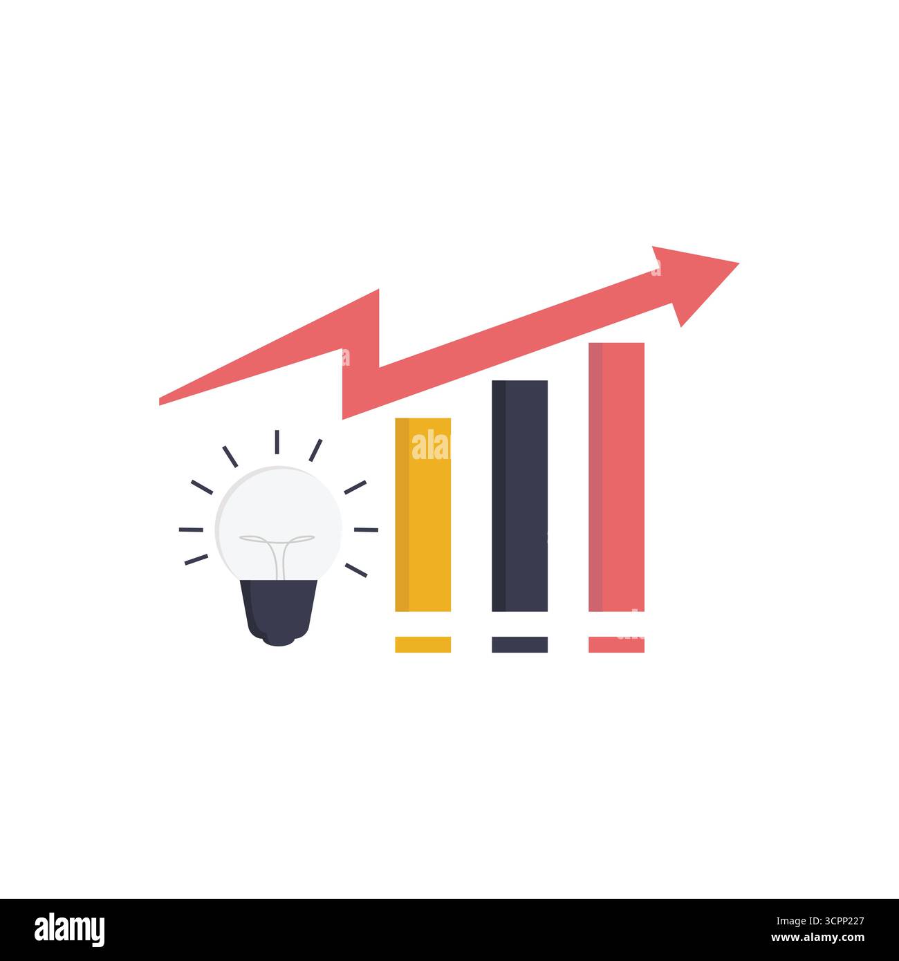 Progress bar idea bulb Cut Out Stock Images & Pictures - Alamy