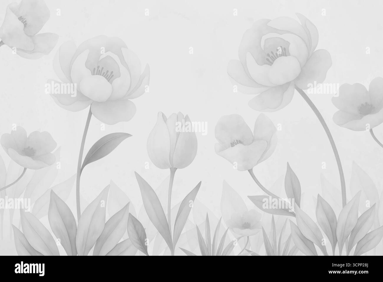 Flowers for print Black and White Stock Photos & Images - Alamy