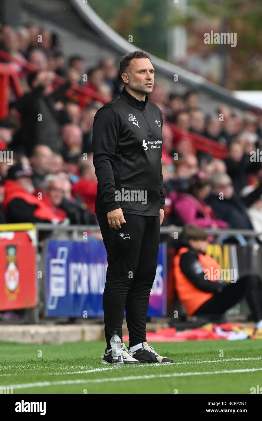 Derby County manager John Eustace during the Sky Bet Championship match ...