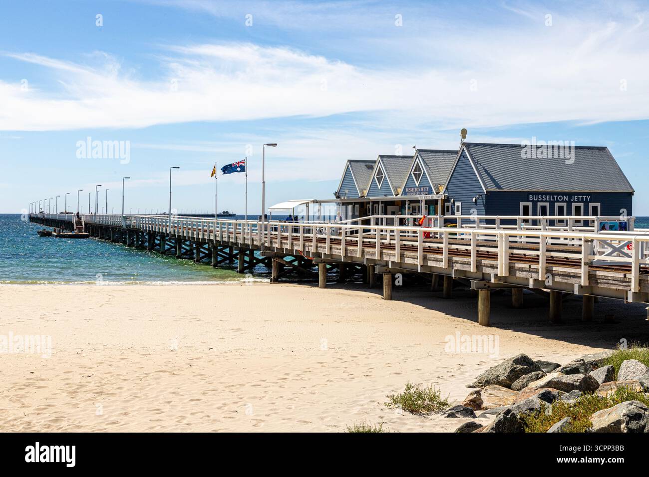 The 19th century timber jetty 1.841 km long stretching into the Indian ...