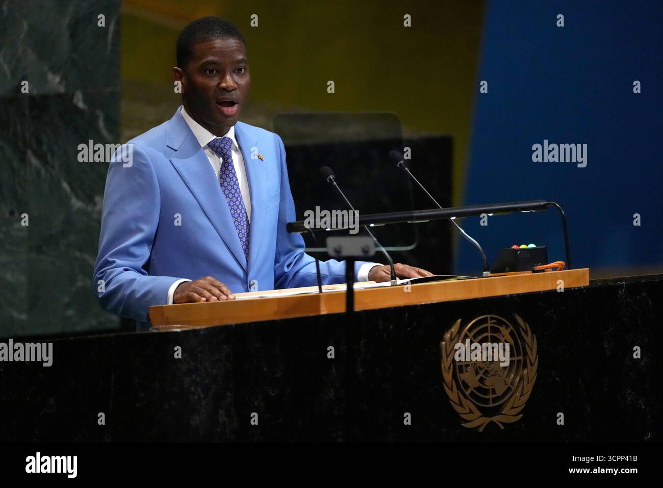 Prime Minister of Grenada Philip Dickon Mitchell addresses the 80th ...