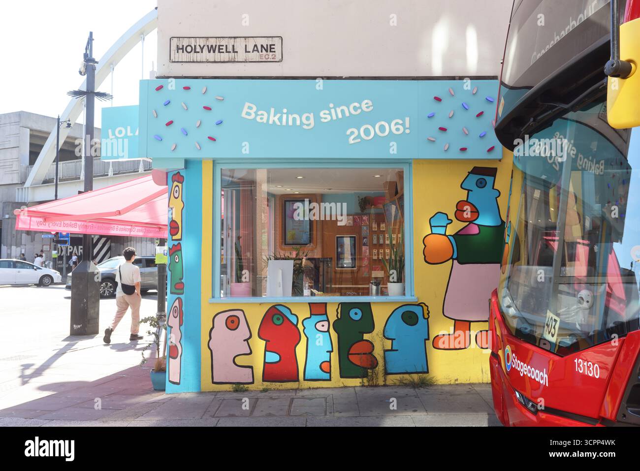 Colourful bakery in trendy Shoreditch, Holywell Lane EC2, east London ...