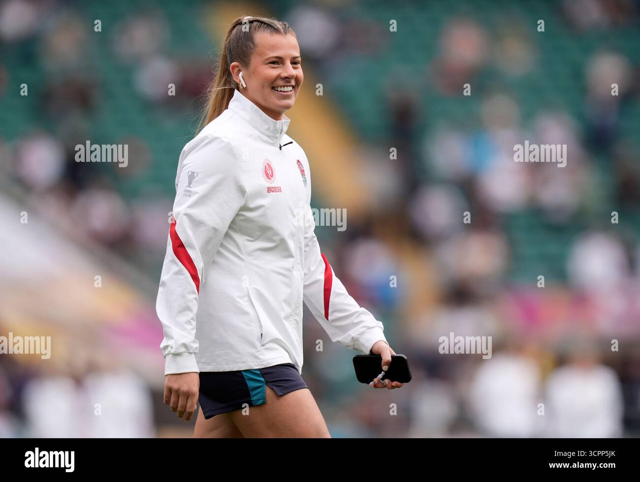 England's Zoe Harrison on the pitch ahead of the Women's Rugby World ...