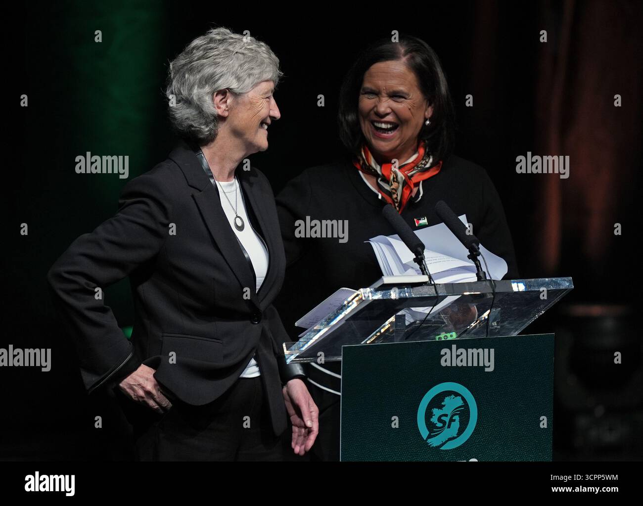 Sinn Fein leader Mary Lou McDonald and presidential candidate Catherine ...