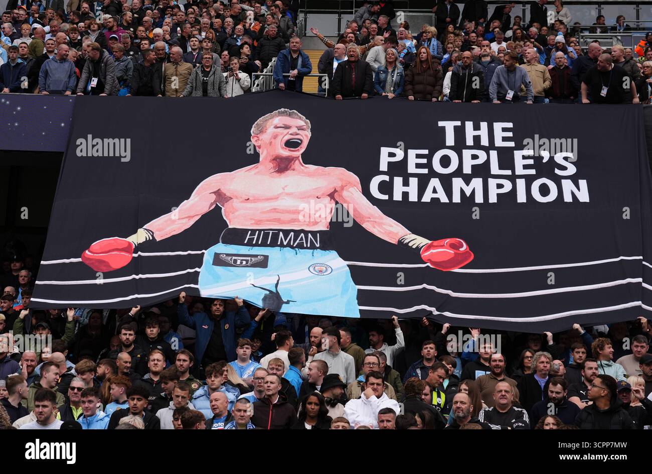 A Ricky Hatton tribute before the Premier League match at the Etihad ...