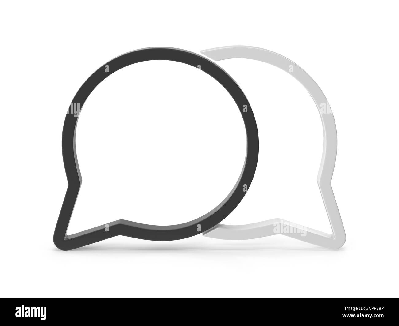 3d chat speech bubbles Black and White Stock Photos & Images - Alamy