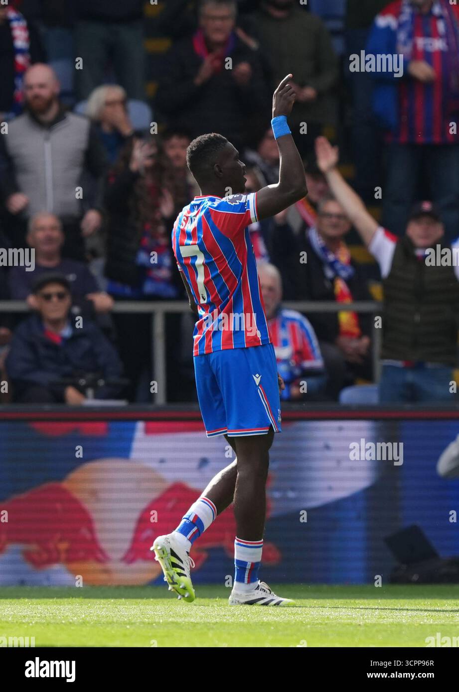 Crystal Palace's Ismaila Sarr celebrates scoring their side's first ...