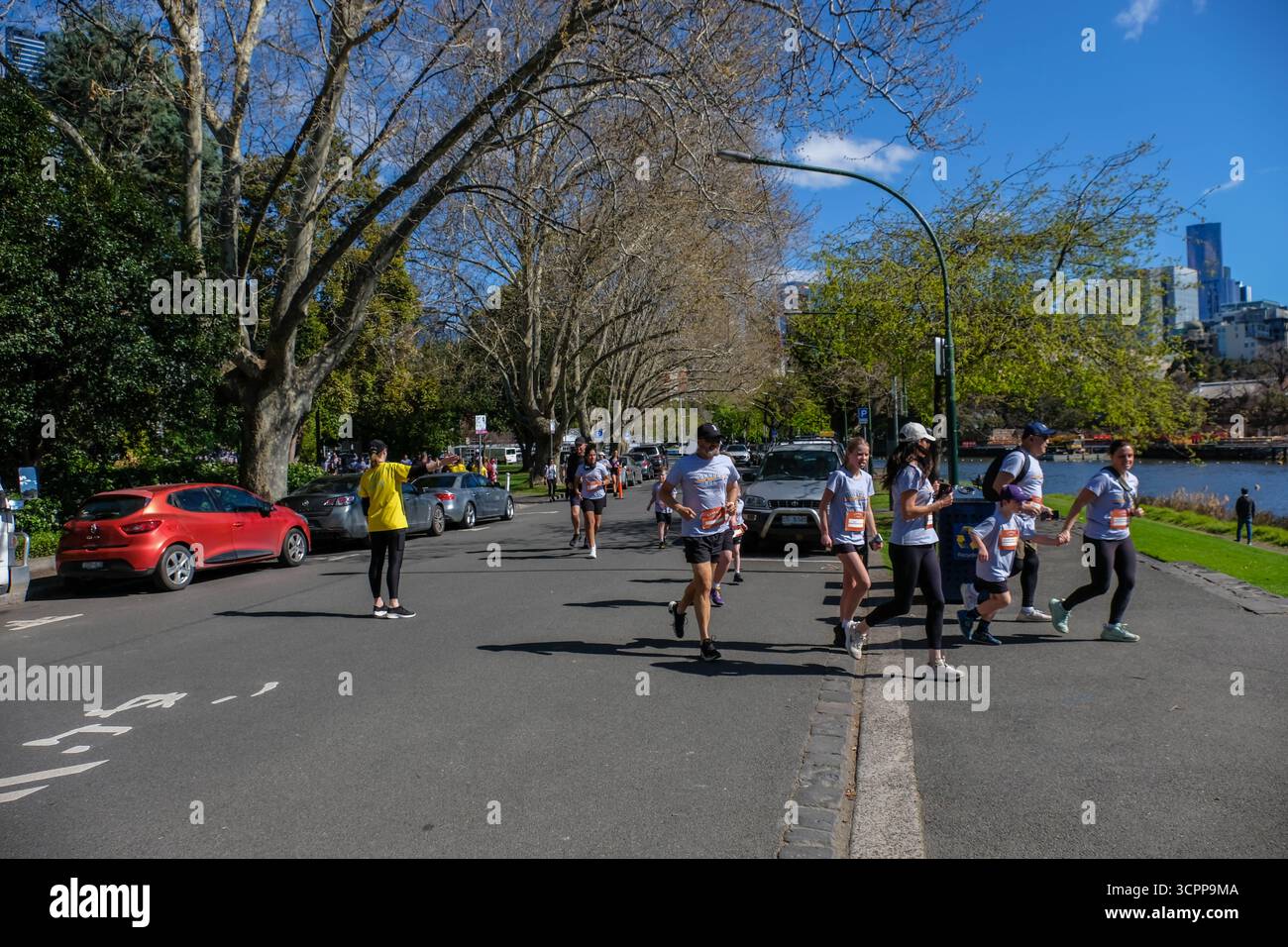 Event participants seen running and walking during Connor's Run charity ...