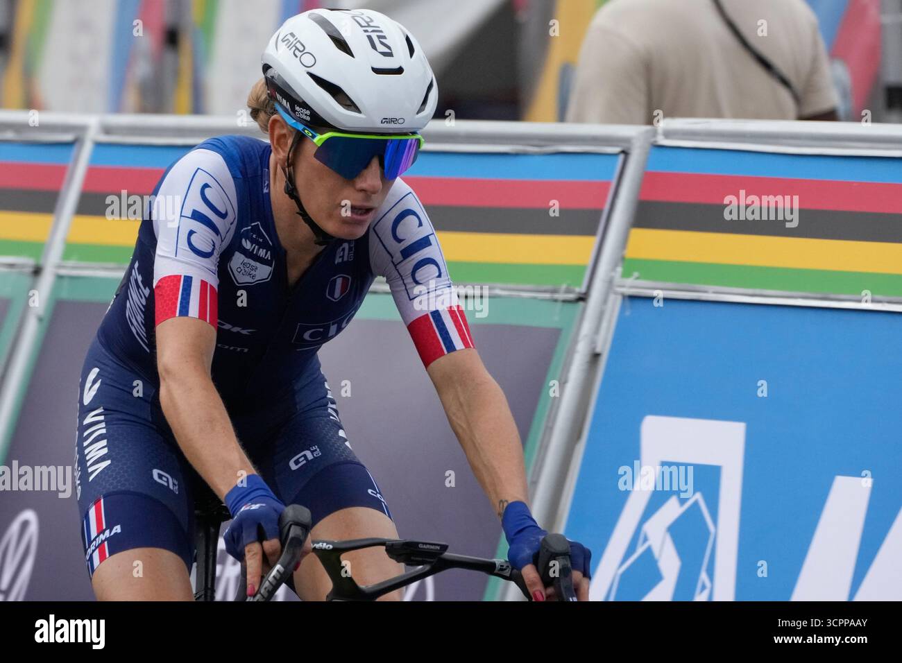 France's Pauline Ferrand-Prevot pedals during the women's Elite road ...
