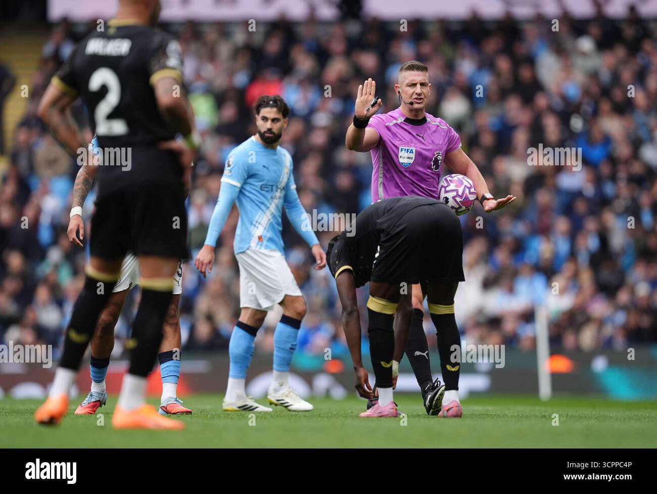 Referee Robert Jones after he called Burnley's Kyle Walker back on ...
