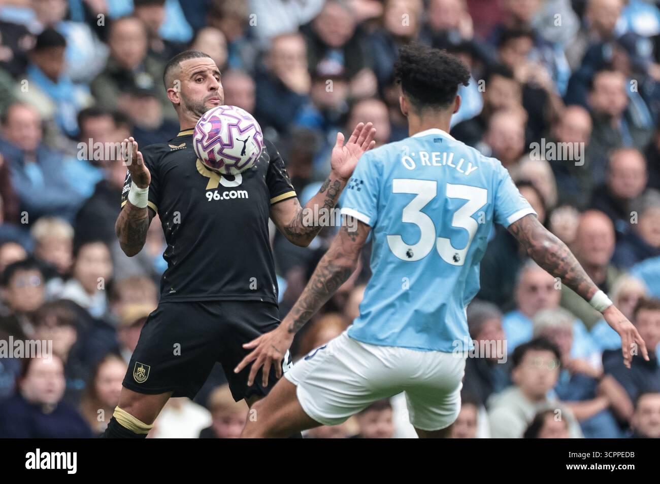 Kyle Walker of Burnley controls the ball during the Premier League ...